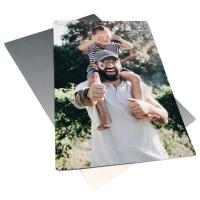 China Diy Sublimation Metal Photo Frame With Printable Metal Stand Custom Aluminium Picture Frames for sale