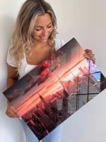 China Diy Sublimation Metal Photo Frame With Printable Metal Stand Custom Aluminium Picture Frames for sale