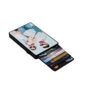 China DIY Double-Sided Printing Sublimation Plastic Credit Card Holder with Aluminum Plate Automatic Pop-up Card Case for sale