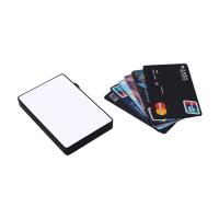China DIY Double-Sided Printing Sublimation Plastic Credit Card Holder with Aluminum Plate Automatic Pop-up Card Case for sale