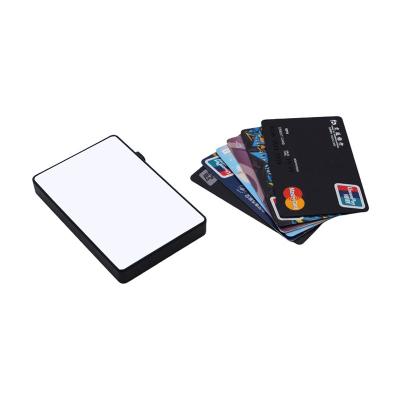 China DIY Double-Sided Printing Sublimation Plastic Credit Card Holder with Aluminum Plate Automatic Pop-up Card Case for sale