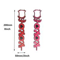 China Sublimation Blank Acrylic Rose Photo Ornaments Bookmarks Valentine'S Gift for sale