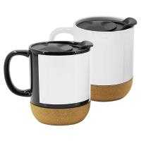 China Glossy Matte White Blank Sublimation Wood Base Ceramic Coffee Mug Sublimated Mugs Blanks With Lid for sale