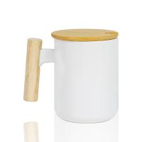 China Sublimation Ceramic 11oz White Beige Mug Blanks Matte Glossy Coffee Cups Mugs Blank With Spoon Lid for sale