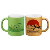 China Multiple Color Sublimation Ceramic 11 Oz Coffee Cups Oil Painting Textured Mug Printable Milk Mug for sale