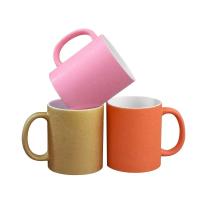 China Multiple Color Sublimation Ceramic 11 Oz Coffee Cups Oil Painting Textured Mug Printable Milk Mug for sale