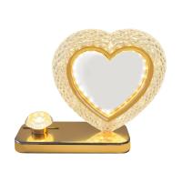 China Multiple Styles Sublimation Led Table Night Lamp Blank Heart Circle Sublimation Led Night Light Photo Lamp Blank With Photo Frame for sale