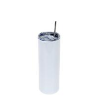 China Blank Stainless Steel 20 Oz Sublimation Tumbler With Straw Bulk Skinny Straight for sale