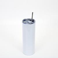 China Blank Stainless Steel 20 Oz Sublimation Tumbler With Straw Bulk Skinny Straight for sale
