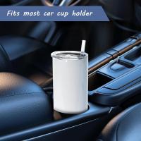 China Blank Stainless Steel 20 Oz Sublimation Tumbler With Straw Bulk Skinny Straight for sale