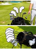China Customizable PU Leather Anti-Scratch Golf Club Covers Sublimation Blank Golf Wedge Iron Head Cover for sale