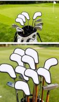 China Customizable PU Leather Anti-Scratch Golf Club Covers Sublimation Blank Golf Wedge Iron Head Cover for sale