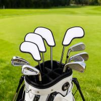 China Customizable PU Leather Anti-Scratch Golf Club Covers Sublimation Blank Golf Wedge Iron Head Cover for sale