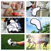 China Customizable PU Leather Anti-Scratch Golf Club Covers Sublimation Blank Golf Wedge Iron Head Cover for sale