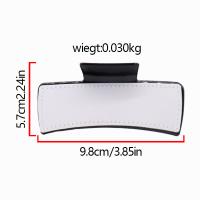China Personalized Claw Clip Double Sided Printing Plastic Colored Blank Sublimation Hair Clip With Printable Leather Sheet for sale