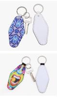 China Double Sided Printing Diamond Shape Sublimation Leather Keychain Blanks Personalised Leather Keyring for sale