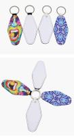 China Double Sided Printing Diamond Shape Sublimation Leather Keychain Blanks Personalised Leather Keyring for sale