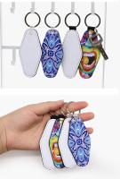 China Double Sided Printing Diamond Shape Sublimation Leather Keychain Blanks Personalised Leather Keyring for sale