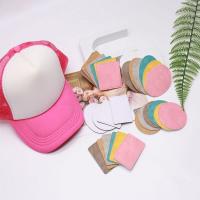 China Sublimation PU Leather Hat Patch Heat Transfer Logo Patch For Clothing Brand Accessories In Various Shapes for sale