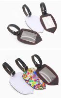 China Sublimation Leather Luggage Tags Diy Custom Blank Luggage Label Tag For Travel Documents for sale