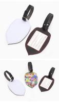 China Sublimation Leather Luggage Tags Diy Custom Blank Luggage Label Tag For Travel Documents for sale