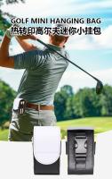 China Custom Blank Sublimation Leather Golf Ball Pouch With Back Buckle And Velcro Design Mini Pocket Organizer For Outdoor Sports for sale