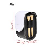 China Custom Blank Sublimation Leather Golf Ball Pouch With Back Buckle And Velcro Design Mini Pocket Organizer For Outdoor Sports for sale