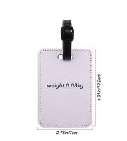 China PU Leather Sublimation Luggage Tag Blanks Custom Bag Tags for sale