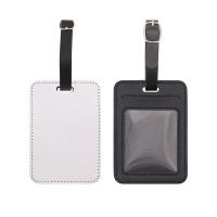 China PU Leather Sublimation Luggage Tag Blanks Custom Bag Tags for sale