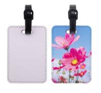 China PU Leather Sublimation Luggage Tag Blanks Custom Bag Tags for sale