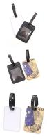 China PU Leather Sublimation Luggage Tag Blanks Custom Bag Tags for sale