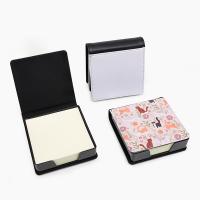 China Custom Printing Student Stationery Sticky Notes Set Sublimation Pu Leather Sticky Note Box for sale