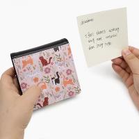 China Custom Printing Student Stationery Sticky Notes Set Sublimation Pu Leather Sticky Note Box for sale