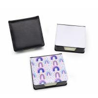 China Custom Printing Student Stationery Sticky Notes Set Sublimation Pu Leather Sticky Note Box for sale