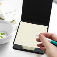 China Custom Printing Student Stationery Sticky Notes Set Sublimation Pu Leather Sticky Note Box for sale