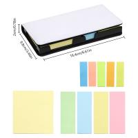 China Personalized PU Leather Memo Notepad Notebook Sticky Notes Box For Halloween Graduation Sublimation Blank Notebooks for sale