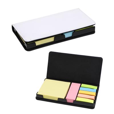 China Personalized PU Leather Memo Notepad Notebook Sticky Notes Box For Halloween Graduation Sublimation Blank Notebooks for sale