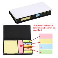 China Personalized PU Leather Memo Notepad Notebook Sticky Notes Box For Halloween Graduation Sublimation Blank Notebooks for sale