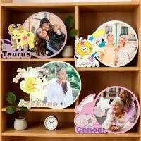 China Blank Sublimation MDF Photo Frame Creative Zodiac Series Trendy Novelty Shapes Fashion Personalized Picture Frame for sale