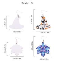 China Double-Sided Blank Leather Sublimated Earrings PU Material Earring Pendants DIY Jewelry for sale