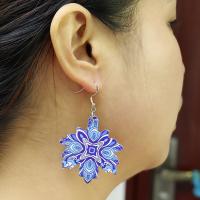 China Double-Sided Blank Leather Sublimated Earrings PU Material Earring Pendants DIY Jewelry for sale