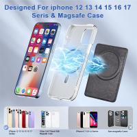 China Custom Logo Photo Pu Leather Magnetic Sublimation Phone Card Holder PU Card Case Blank Adhesive Card Sticker For Mobile Phones for sale