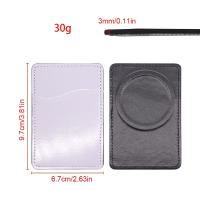 China Custom Logo Photo Pu Leather Magnetic Sublimation Phone Card Holder PU Card Case Blank Adhesive Card Sticker For Mobile Phones for sale