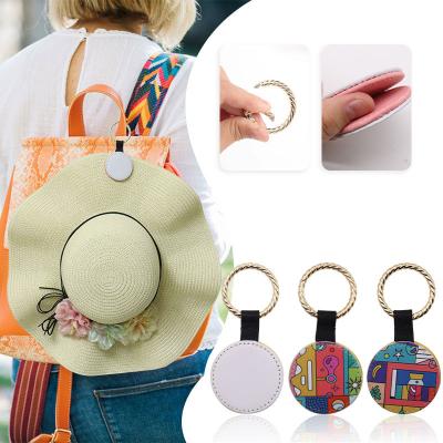 China Customized Sublimation Leather Magnetic Hat Clip Golf Hat Clip Leather Wallet Key Pendant for sale