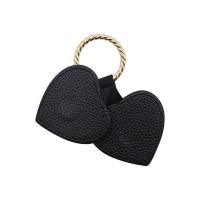 China Heart Shape Sublimation Magnetic Hat Clip Leather Keychain Money Clip Holder Wallet Magnet Keyring Key Holder Book Mark for sale