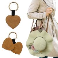 China Heart Shape Sublimation Magnetic Hat Clip Leather Keychain Money Clip Holder Wallet Magnet Keyring Key Holder Book Mark for sale