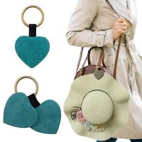 China Heart Shape Sublimation Magnetic Hat Clip Leather Keychain Money Clip Holder Wallet Magnet Keyring Key Holder Book Mark for sale