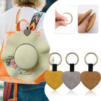 China Heart Shape Sublimation Magnetic Hat Clip Leather Keychain Money Clip Holder Wallet Magnet Keyring Key Holder Book Mark for sale