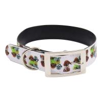 China PU Leather Sublimation Dog Collar Blanks With Adjustable Quick Release Buckle For Puppy Personalized Pet Collar for sale