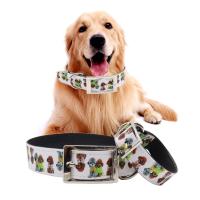 China PU Leather Sublimation Dog Collar Blanks With Adjustable Quick Release Buckle For Puppy Personalized Pet Collar for sale